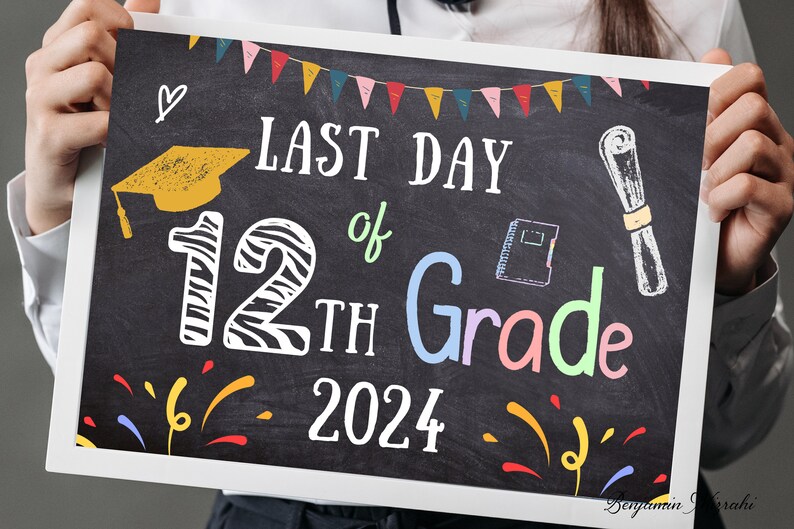 Last Day of School Sign, Printable School Poster, School Sign, End of ...