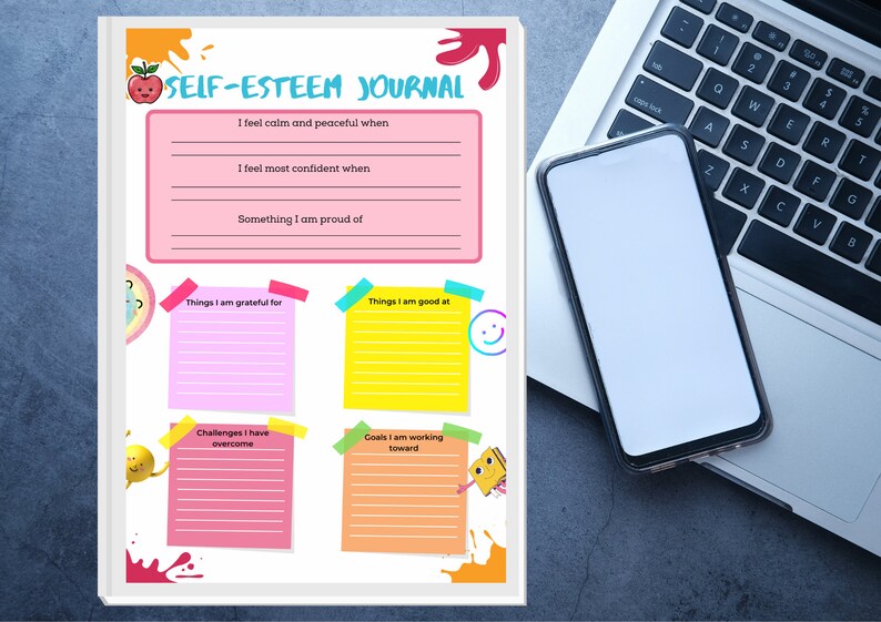 Self-esteem Journal Printable for Kids & Teens (digital Download) - Etsy