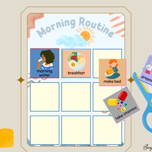 Behavior Chore Chart Cards for Kids | Editable Kids Daily Routine Cards ...
