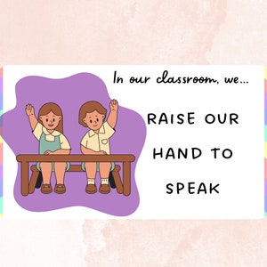 11 Classroom Rules Printable Art, Classroom Decor, School Posters ...