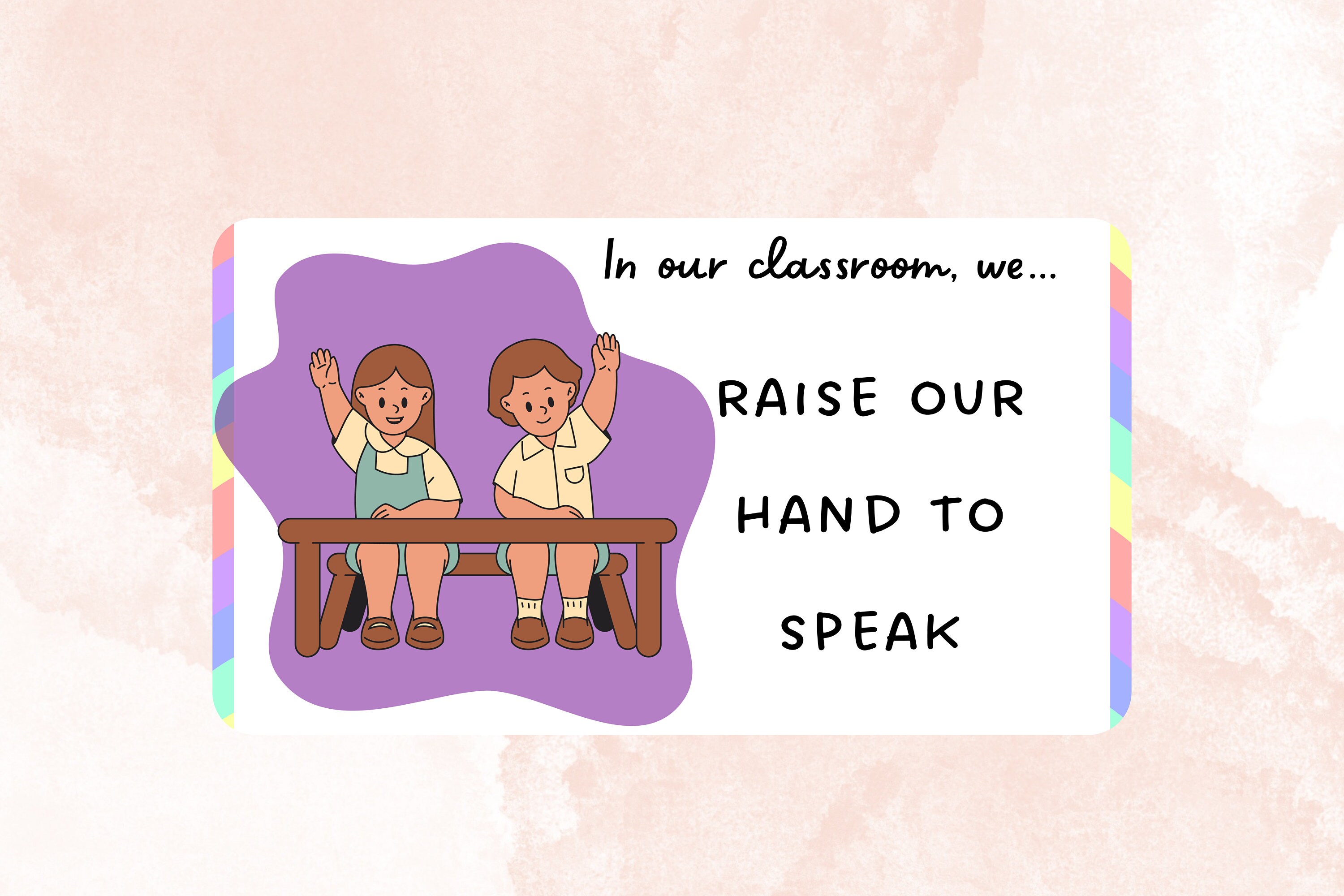 11 Classroom Rules Printable Art, Classroom Decor, School Posters ...