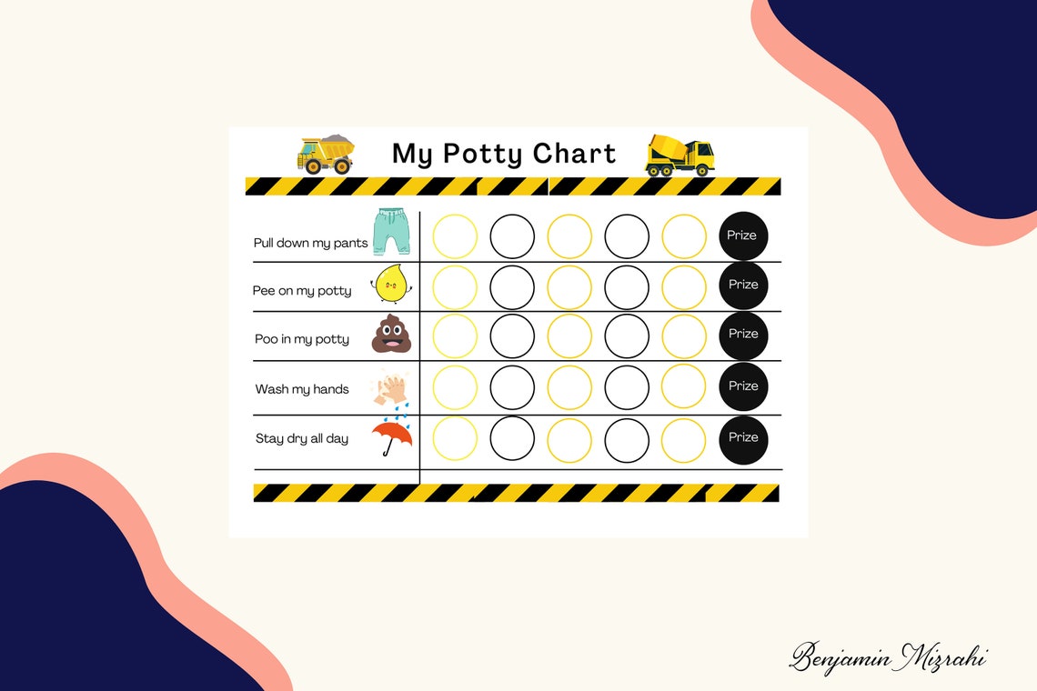 Car Potty Training Rewards Chart - Printable Potty Training Prize Chart ...