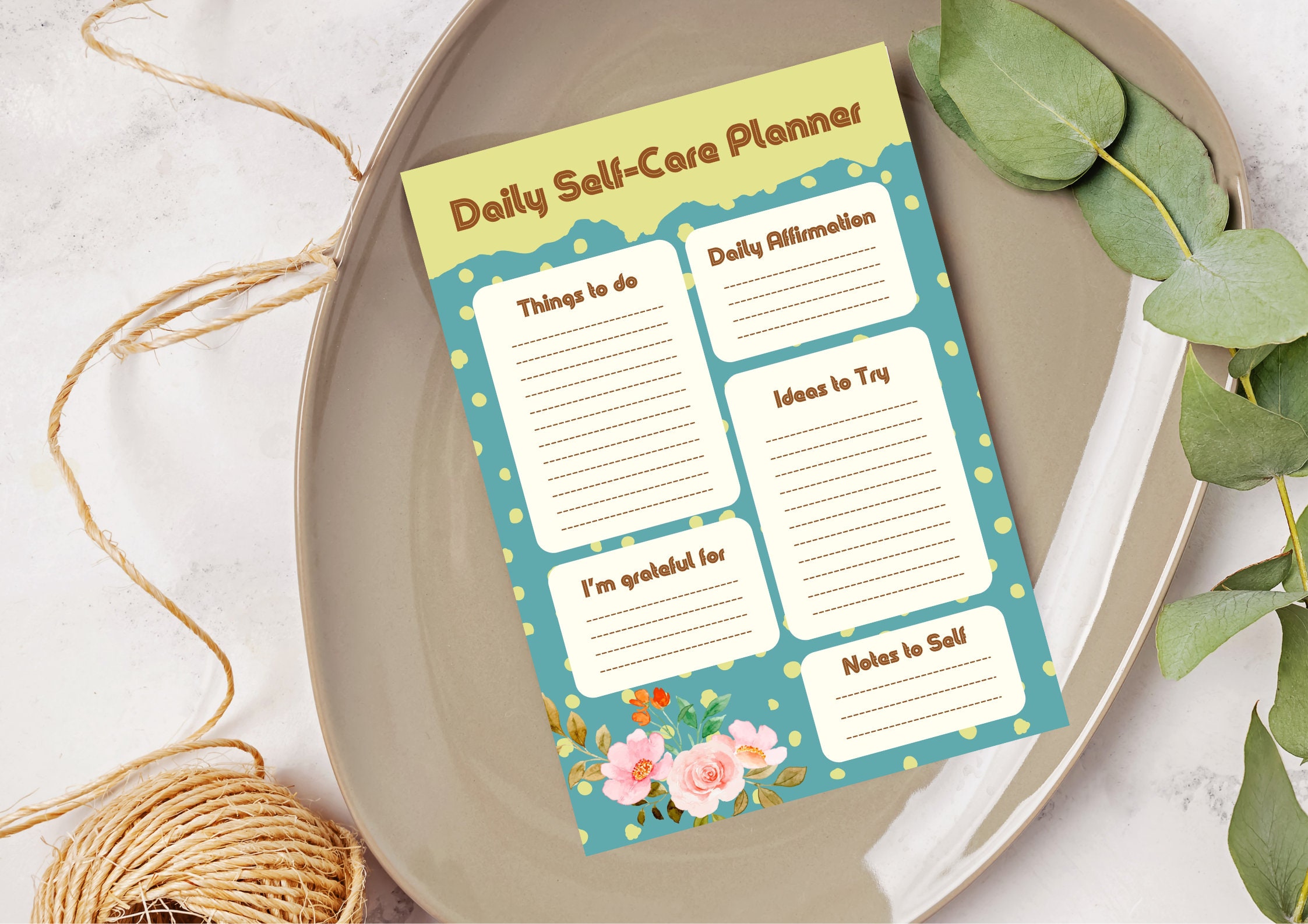 Daily Self Care Planner | Printable | Routine Planner | Wellness ...
