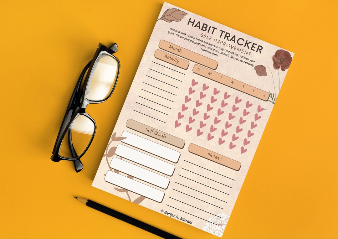 Habit Tracker Printable | Self Improvement | Goal Planner | Mindfulness ...