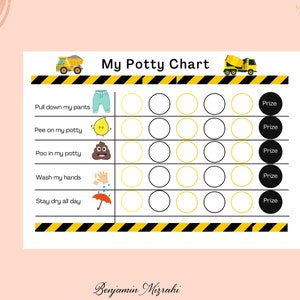 Car Potty Training Rewards Chart - Printable Potty Training Prize Chart ...