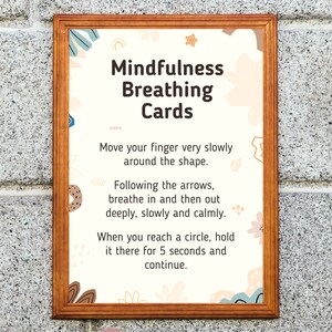 Finger Tracing Calming Cards, Printable Mindfulness Flash Cards, Calm ...
