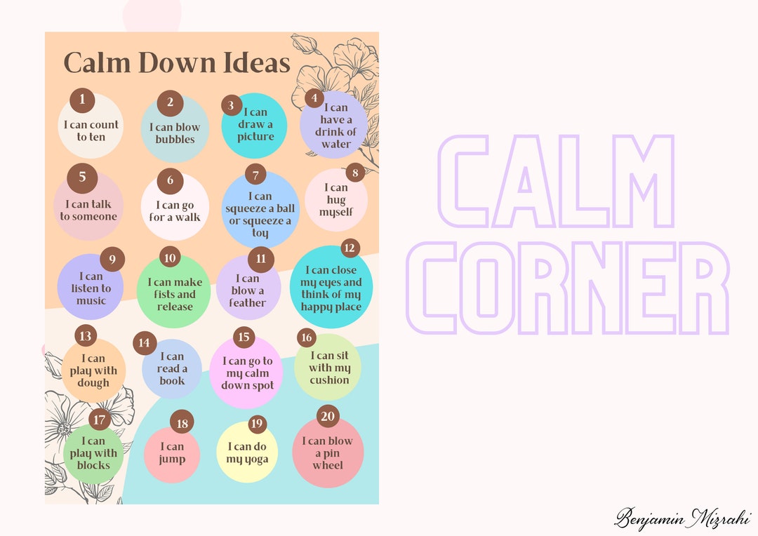 20 Calming Techniques - Calm Down Corner Posters Print Educational Wall ...