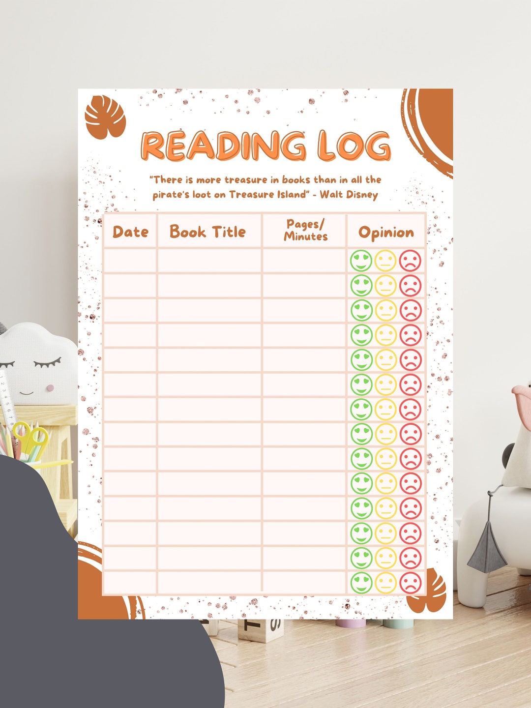 Kids Reading Log Printable, Summer Reading Incentive (digital Download ...