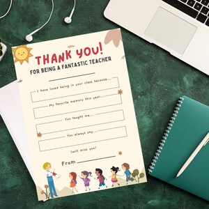 Teacher Appreciation Week, Printable Thank You, Digital Coloring Page ...