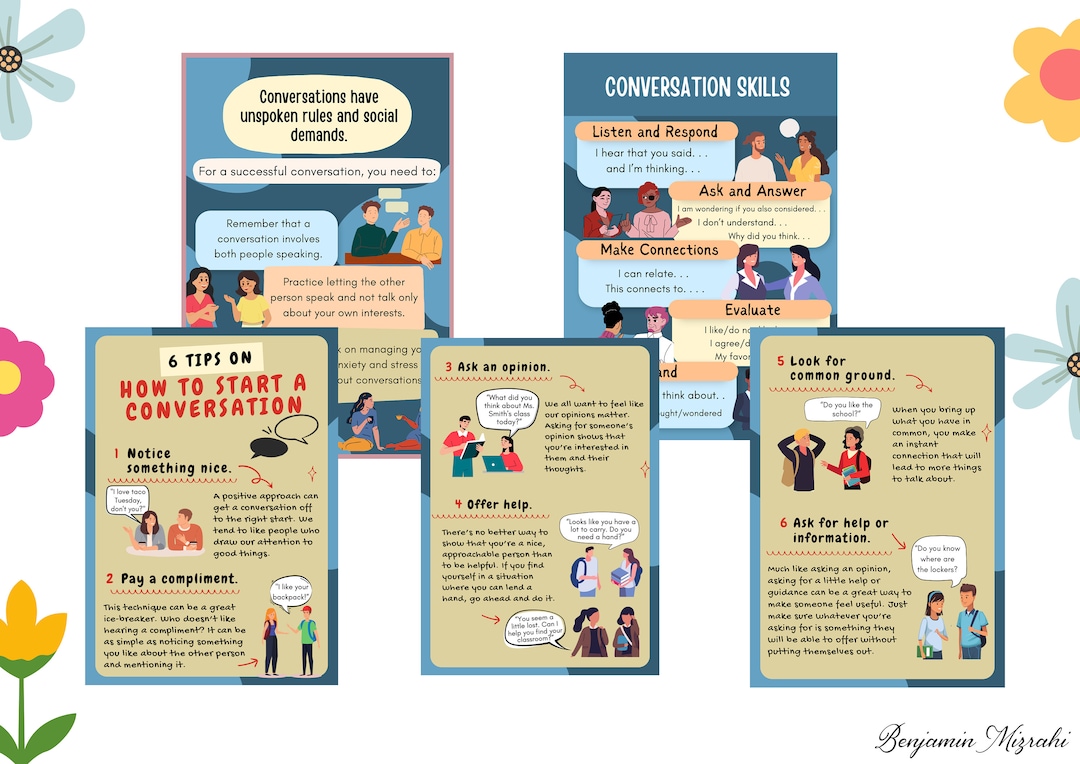 Teen Conversation Starters: Social Skills Poster (digital Download) - Etsy