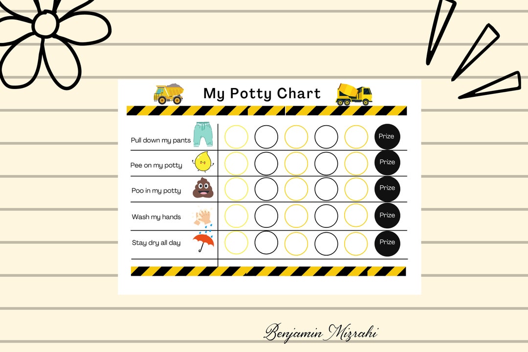 Car Potty Training Rewards Chart - Printable Potty Training Prize Chart ...