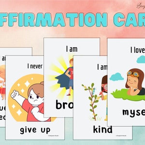 Affirmation Cards for Children: Self-love, Mindfulness Poster (digital ...