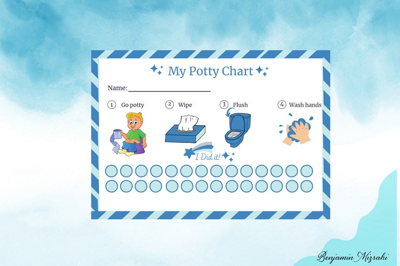 Potty Training Chart Step by Step for Girls and Boys - Toilet Training ...