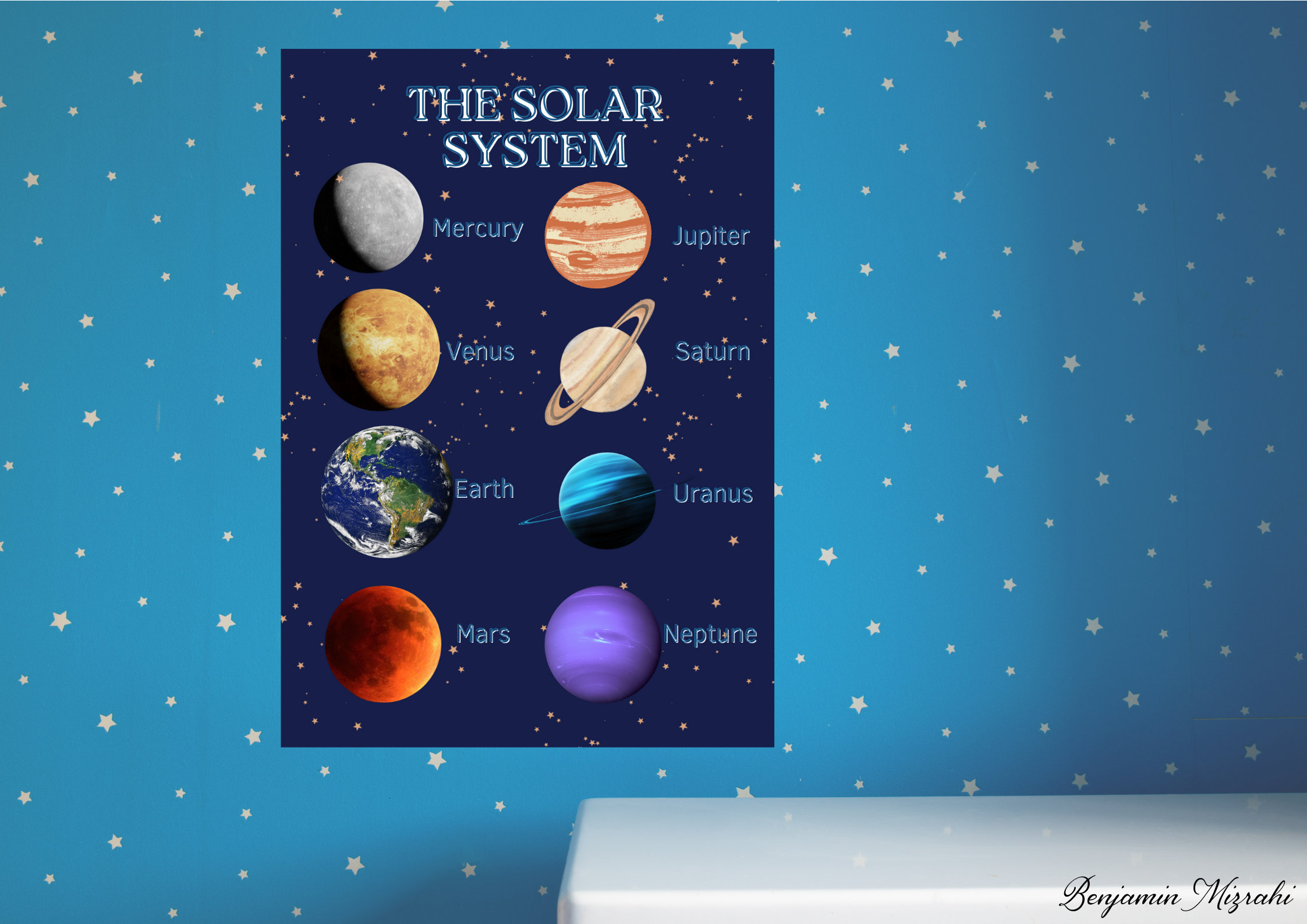 Solar System Print for Kids Planets Outer Space Wall Art - Etsy