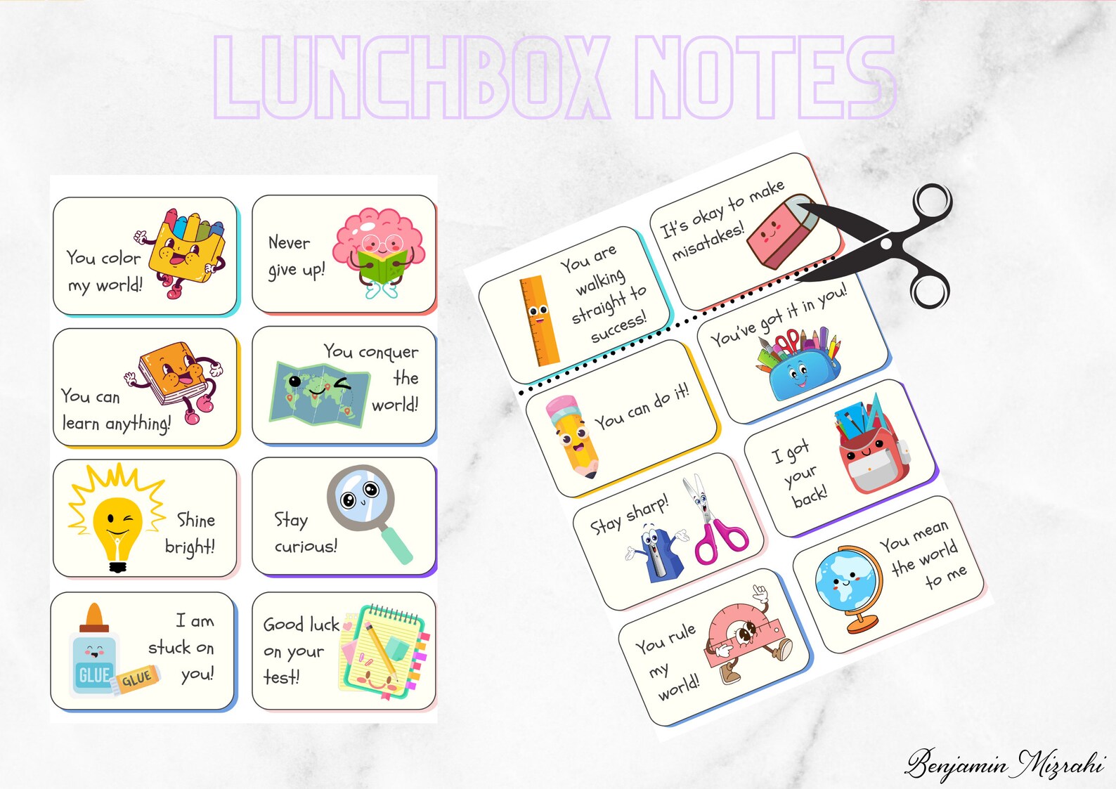 Kids Lunch Box Notes, Lunch Box Notes for Kids, Lunchbox Notes ...
