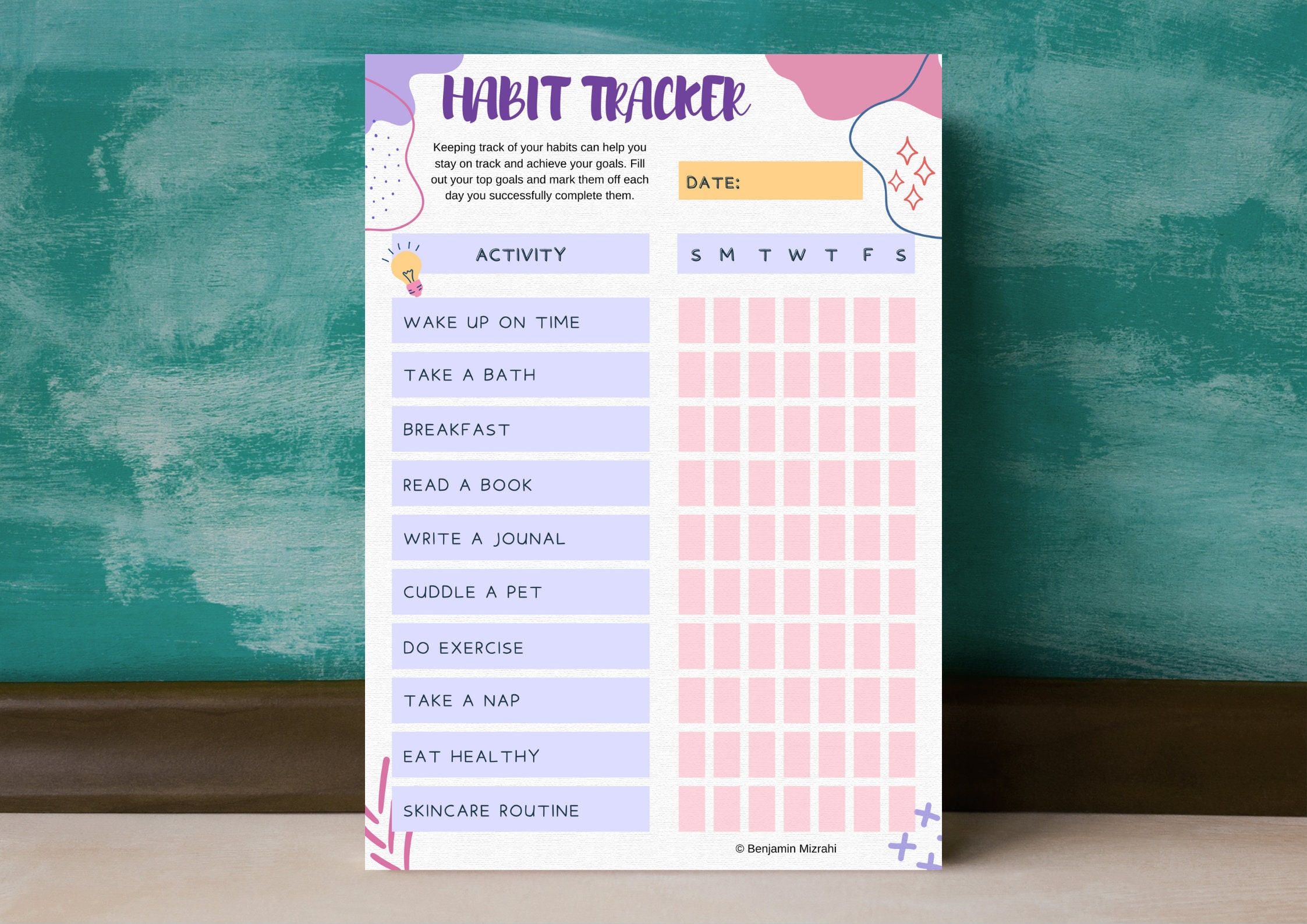 Habit Tracker Daily Habit Printable Goal Tracker Weekly Habit Tracker ...