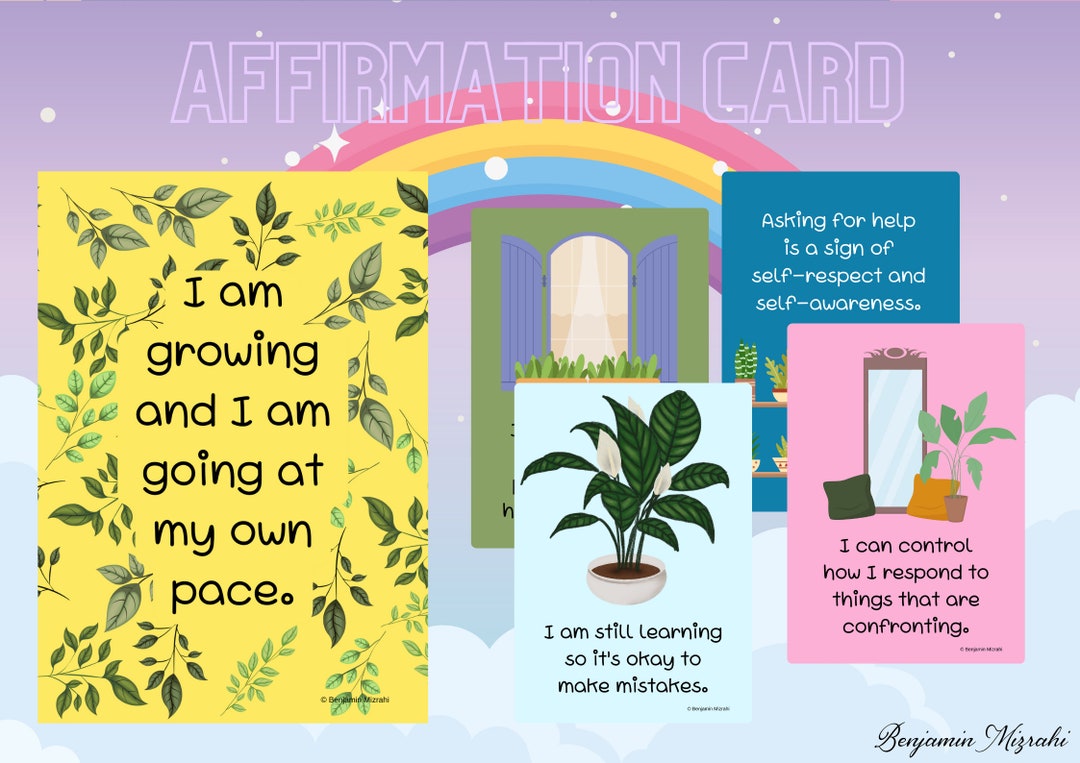 Mindfulness Affirmation Cards for Children: Self-love Encouragement ...