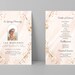 Editable Pink Funeral Program Template, Memorial Program, Funeral ...