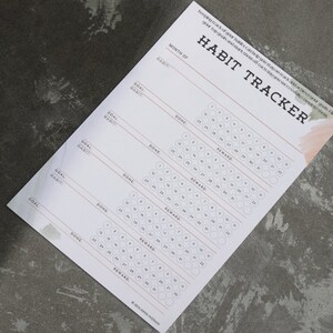 Monthly Habit Tracker Printable Goal Planner Mindfulness Planner Simple ...