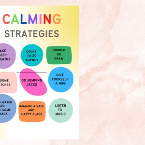 Calming Strategies - Calm Down Poster - Calm Corner Decor Printable - Etsy