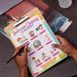 Printable Bedroom Cleaning Checklist for Kids, Clean Room Checklist ...