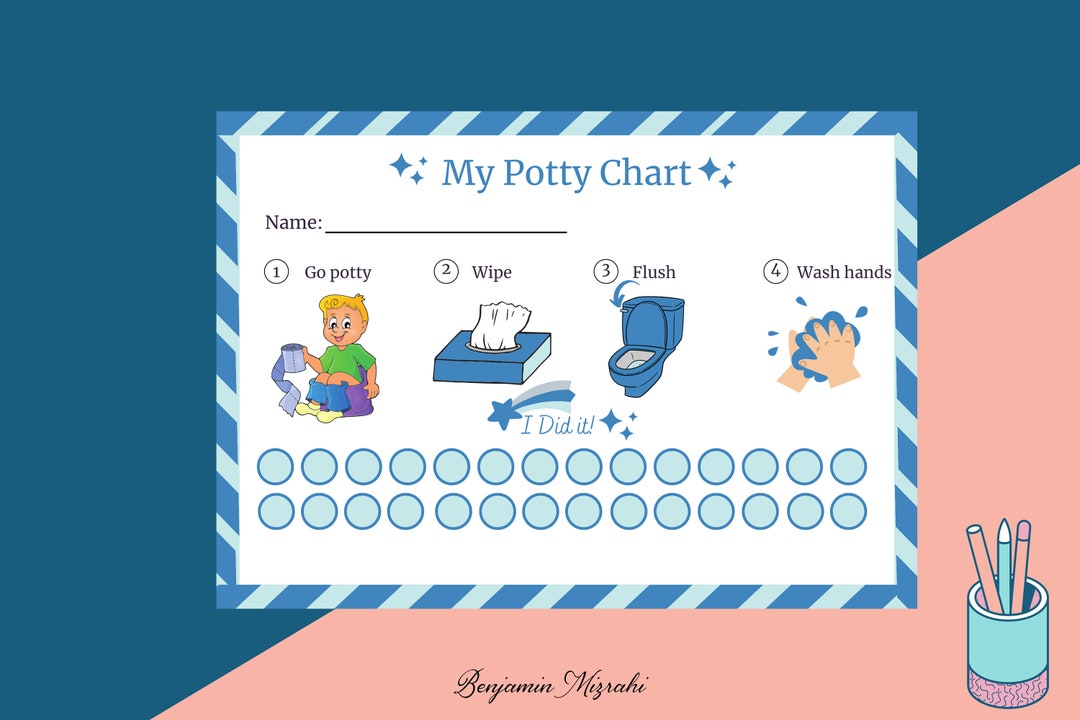 Potty Training Chart Step by Step for Girls and Boys - Toilet Training ...
