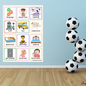Kids Daily Routine Cards I Visual Schedule Cards| Toddler Preschooi ...