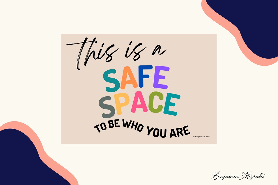Safe Space Poster – Counselor Office, Diversity Art (digital Download ...