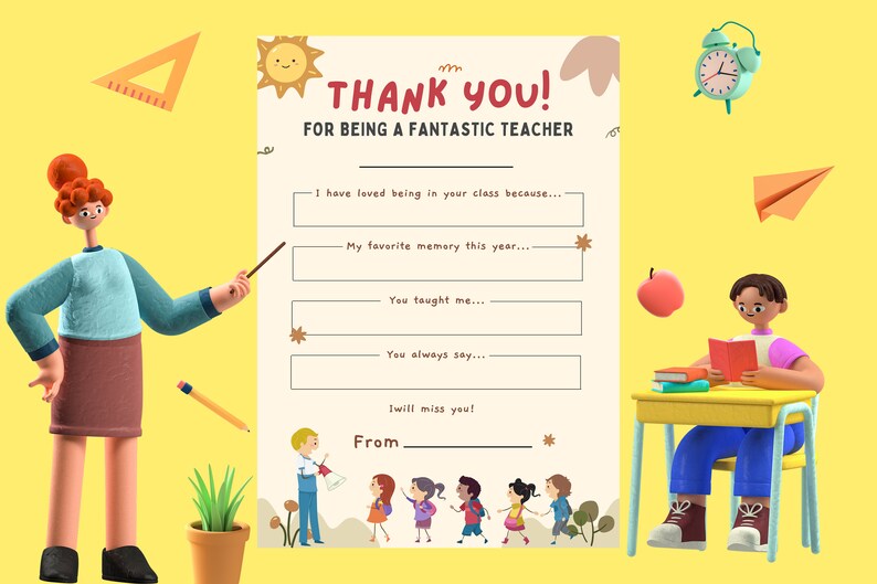 Teacher Appreciation Week, Printable Thank You, Digital Coloring Page ...