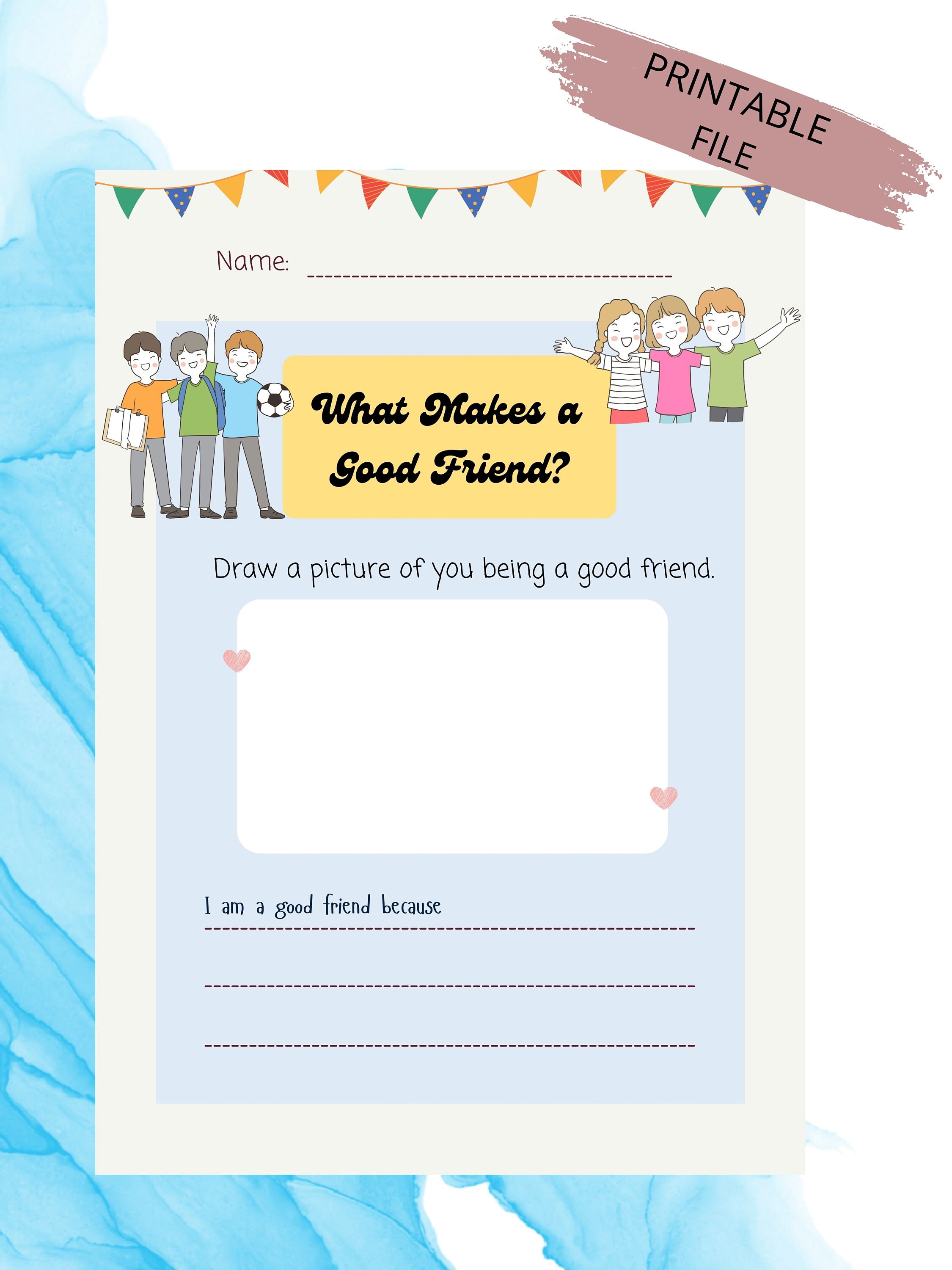 Good Vs Bad Friends Poster PRINTABLE Emotional Learning Social Skills ...