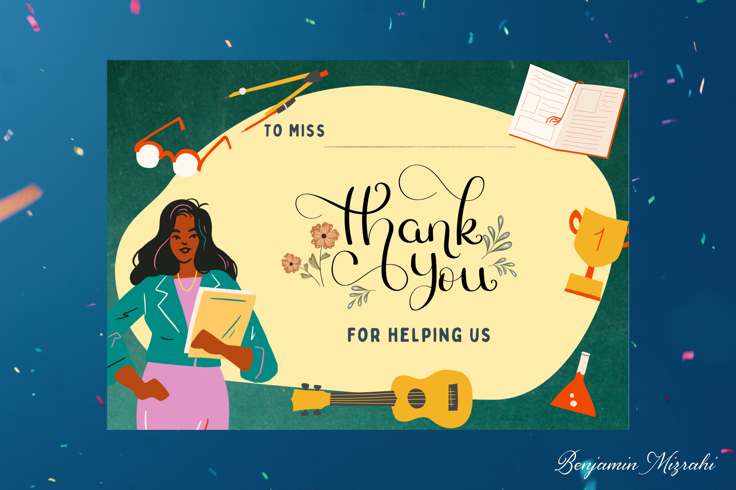 Teacher Appreciation, Personalized End of Year Thank You Card ...