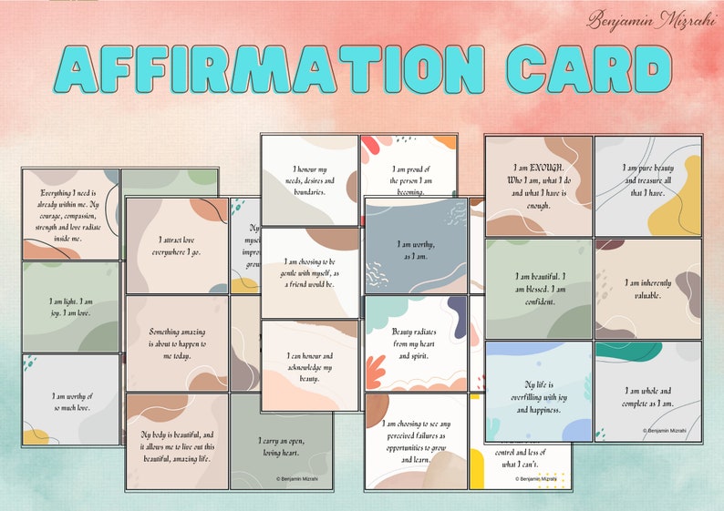 Printable Positive Affirmation Cards for Kids, Mindfulness (digital ...
