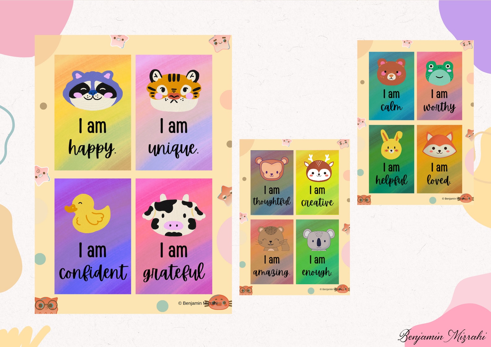 Positive Affirmation Cards Calming Corner Kids Affirmations Positive ...