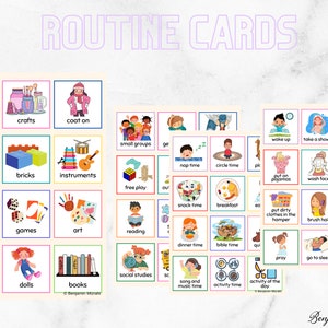 Kids Daily Routine Cards I Visual Schedule Cards| Toddler Preschooi ...