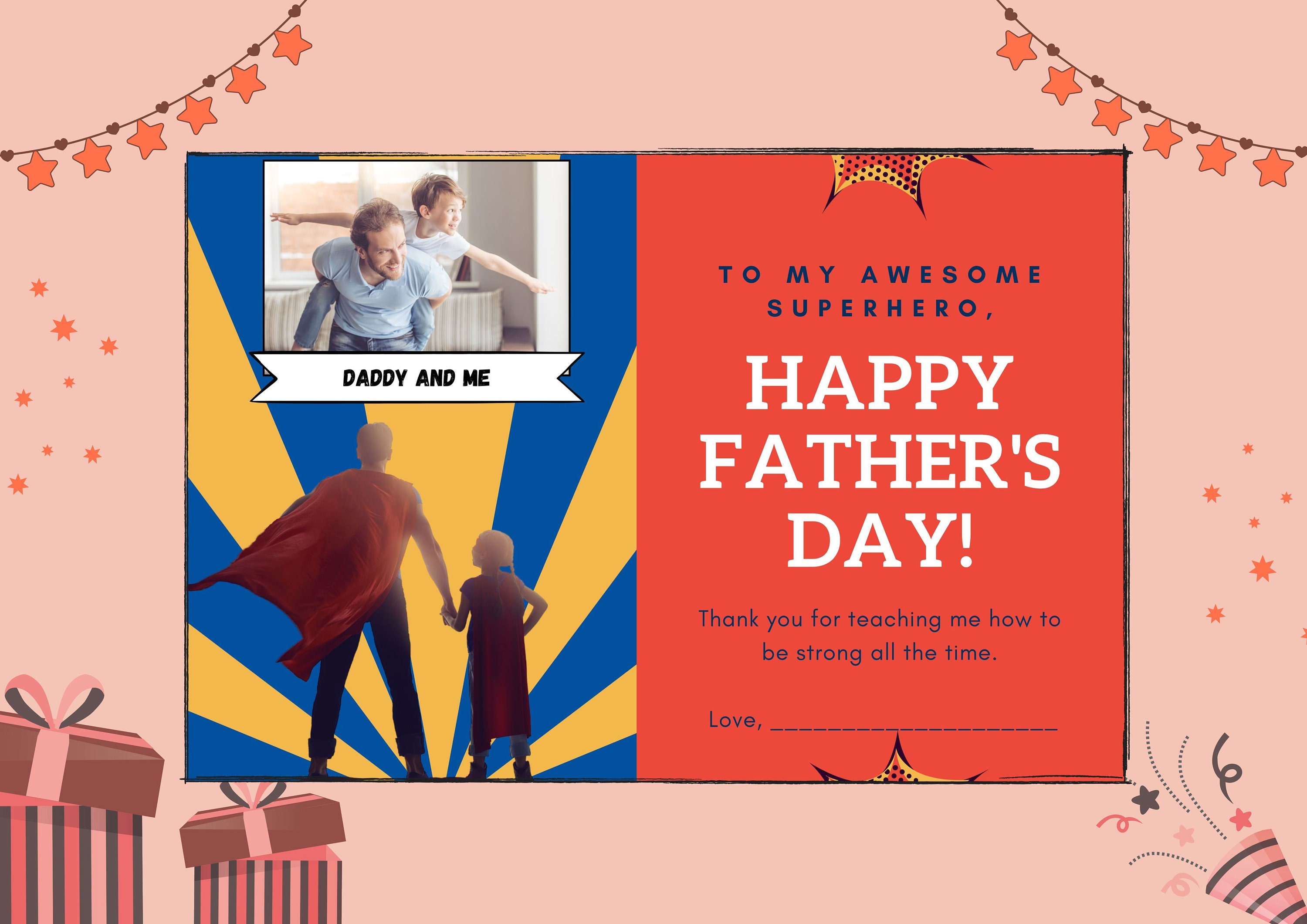 Happy Fathers Day Digital Printable Instant Download Etsy