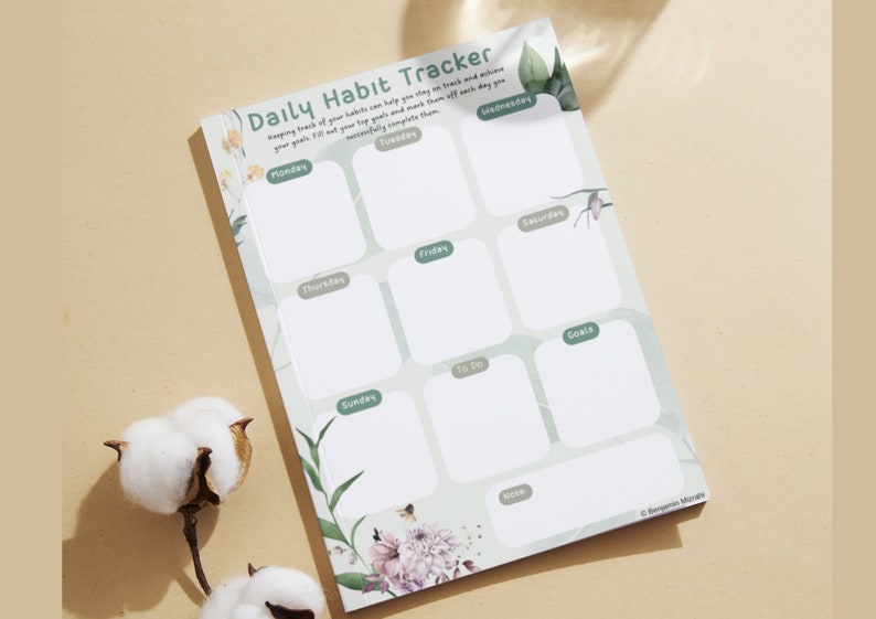 Daily Habit Tracker | Printable Goal Planner | Simple Tasks Planner ...