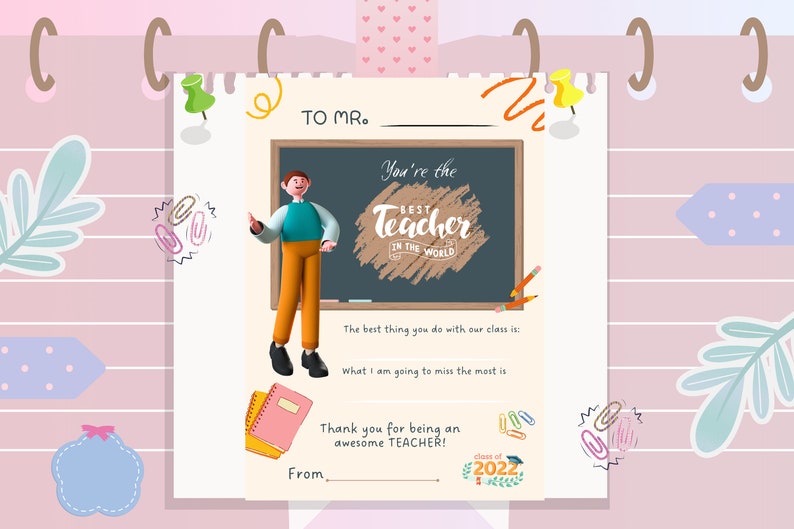 Teacher Appreciation Week Printable, You're the Best Teacher, Printable ...