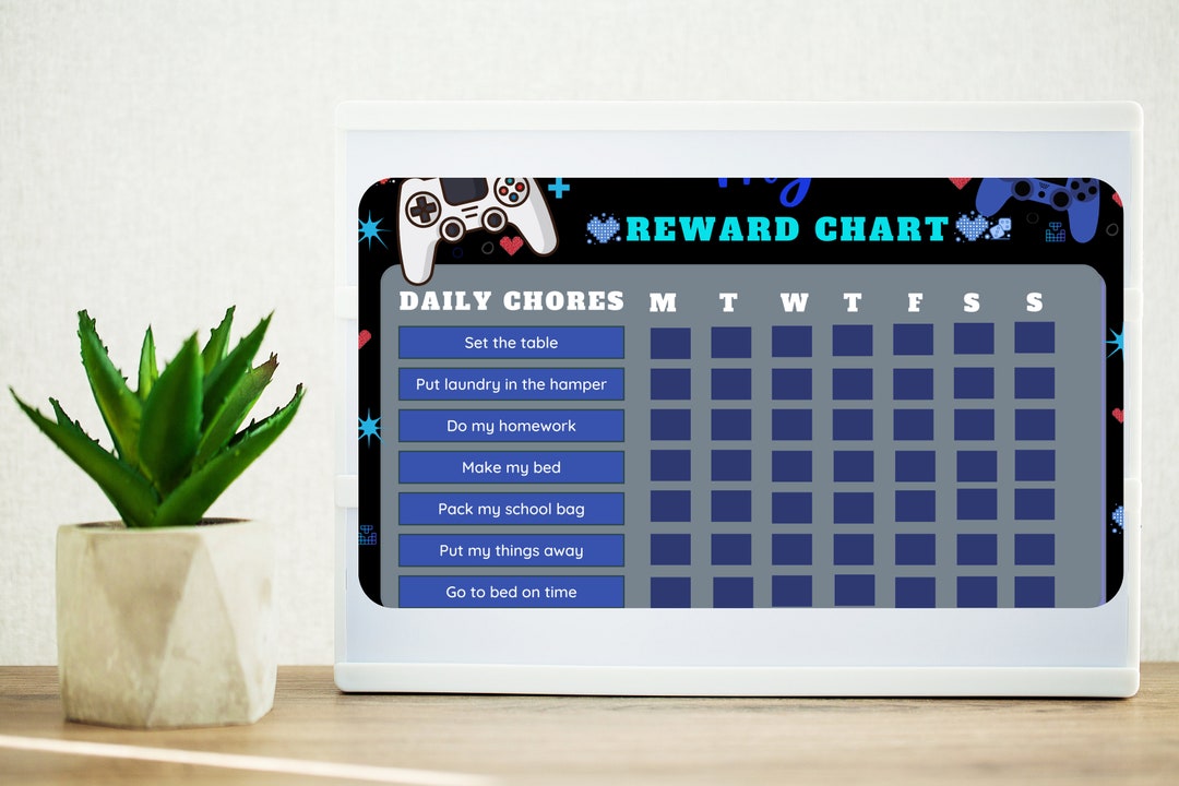 My Reward Chart for Kids Monday to Sunday - Printable Prize Reward ...