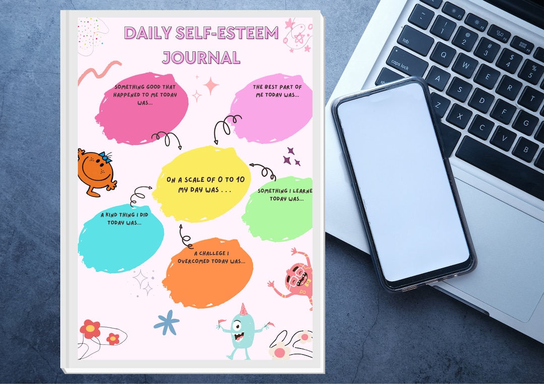 Daily Self-esteem Journal Printable Worksheet Child Therapy Counseling ...