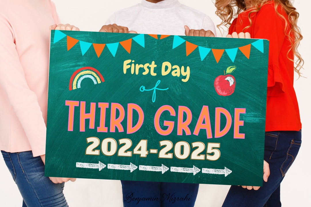 Editable First Day of School Sign, Green Chalkboard (digital Download ...