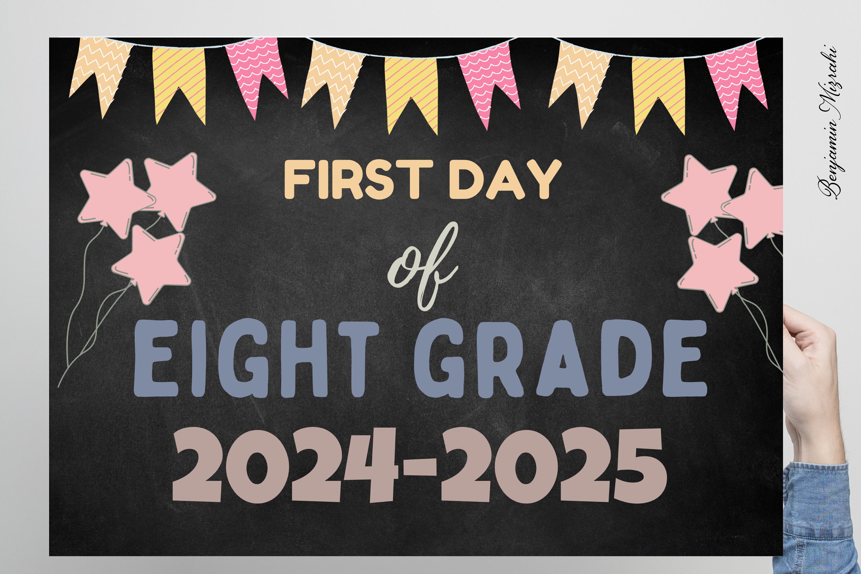 Editable Chalkboard First Day of School Sign (digital Download) - Etsy
