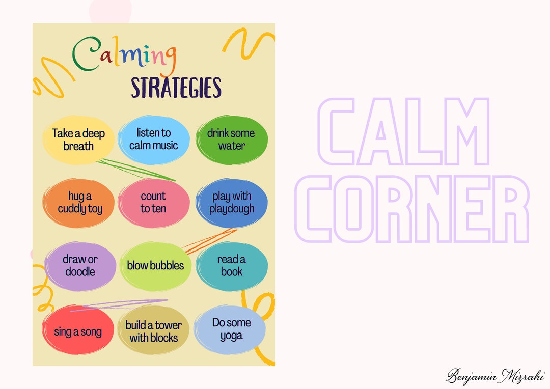 12 Calming Techniques - Calm Down Corner Posters Print Educational Wall ...