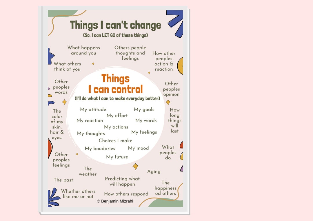 Things I Can Control Poster: Therapy Office Decor (digital Download) - Etsy