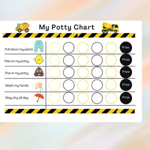 Car Potty Training Rewards Chart - Printable Potty Training Prize Chart ...