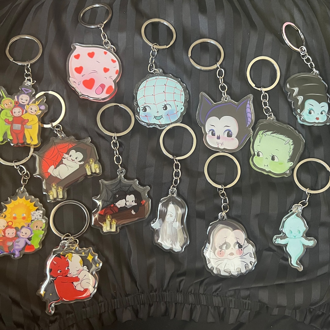 Spooky Halloween Kewpie Keychains Hellraiser Frankenstein Teletubbies ...