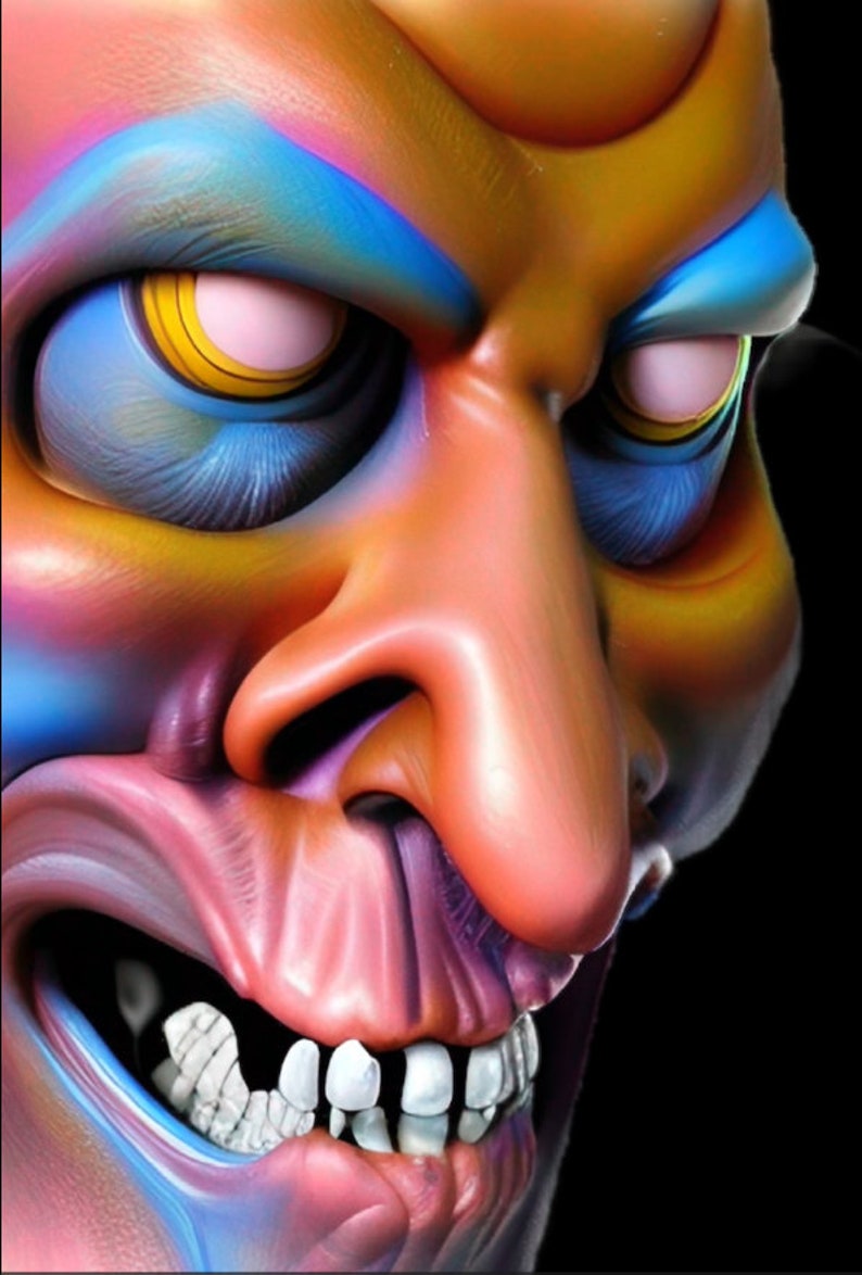 Animated Scary Face - Etsy