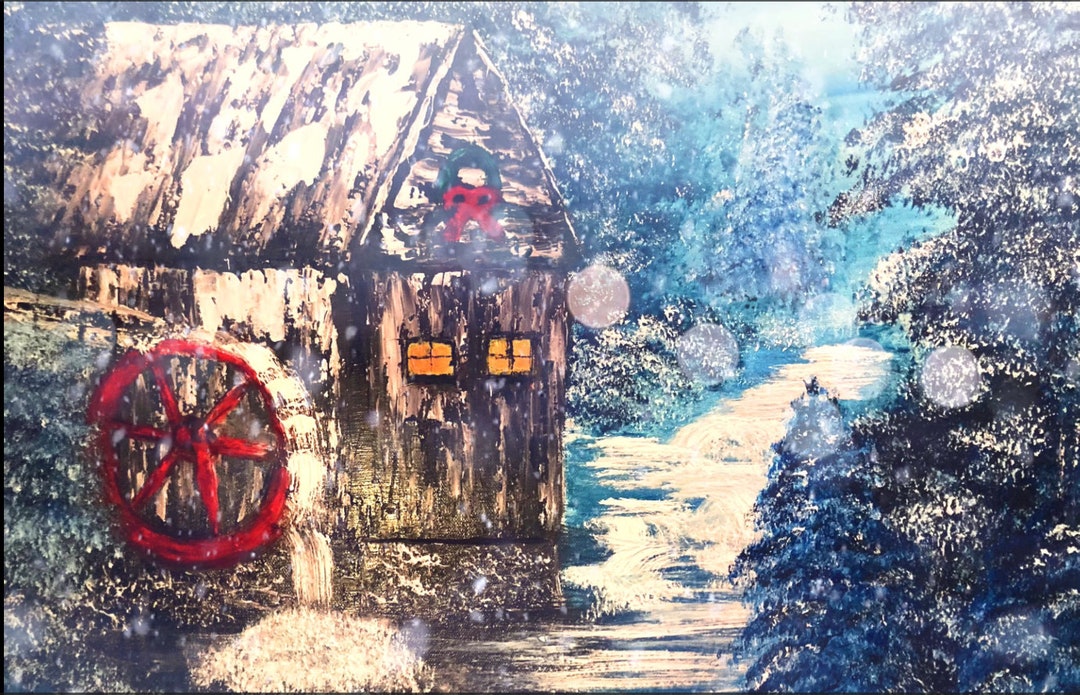 The Mill-animated Painting - Etsy