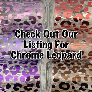 Leopard Print Iced Coffee Cup 16oz Glass Soda Can Reusable Cup With ...