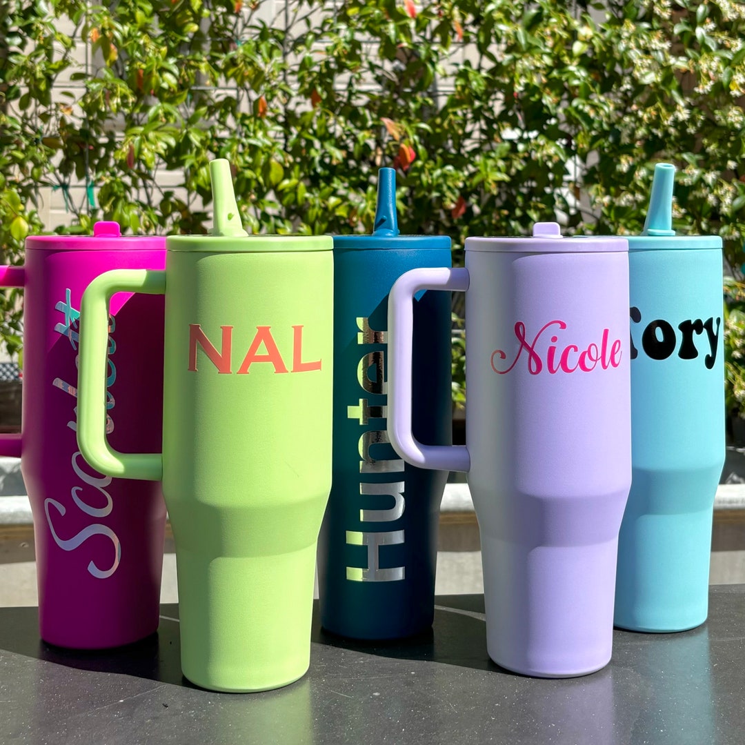 No Spill Leak Proof 40oz Stainless Insulated Tumbler With Handle ...