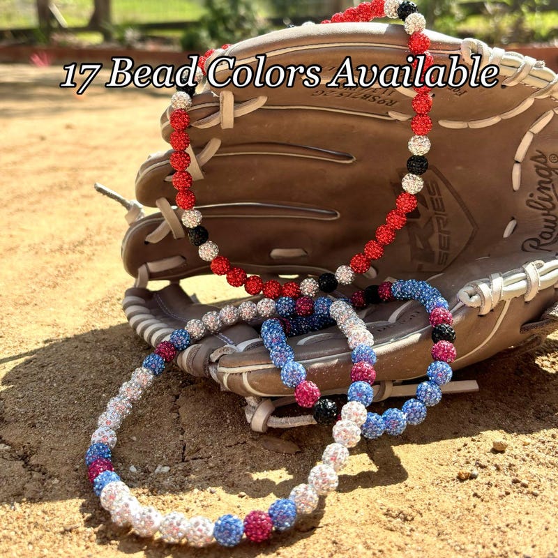 Baseball Beaded Necklace - Etsy
